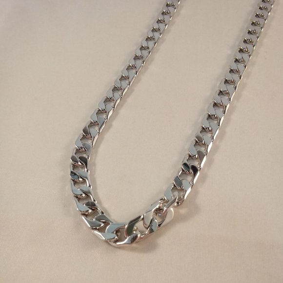 Accessories | Mens Silver Cuban Curb Chain Necklace 2 8mm 18k White ...